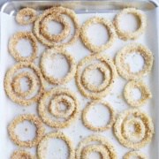 Oven Baked Panko Onion Rings - It's a Veg World After All®