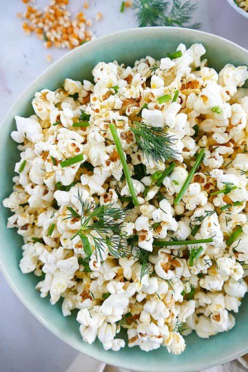 Spring Herb Popcorn - It's a Veg World After All®