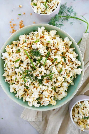 Spring Herb Popcorn - It's a Veg World After All®