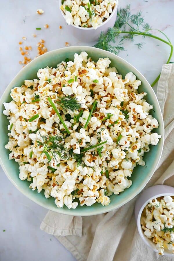 Spring Herb Popcorn - It's a Veg World After All®