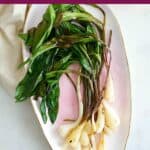 Simple Sea Salt and Lemon Grilled Ramps - It's a Veg World After All®