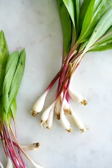 Simple Sea Salt and Lemon Grilled Ramps - It's a Veg World After All®