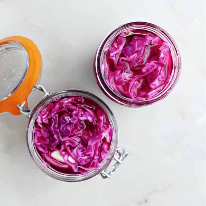 Quick Pickled Red Cabbage - It's a Veg World After All®