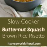Slow Cooker Butternut Squash Brown Rice Risotto - It's a Veg World ...
