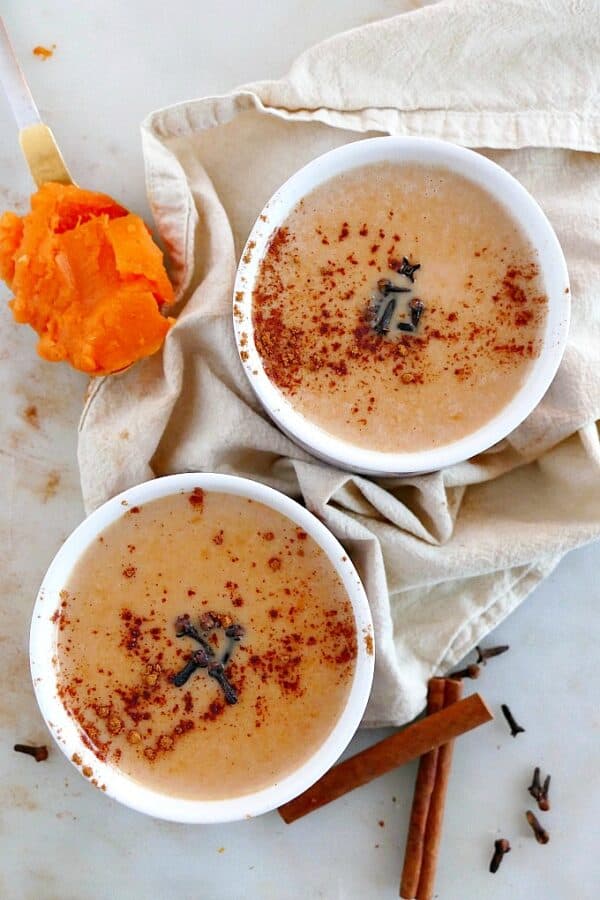 Spiced Sweet Potato Latte - It's a Veg World After All®