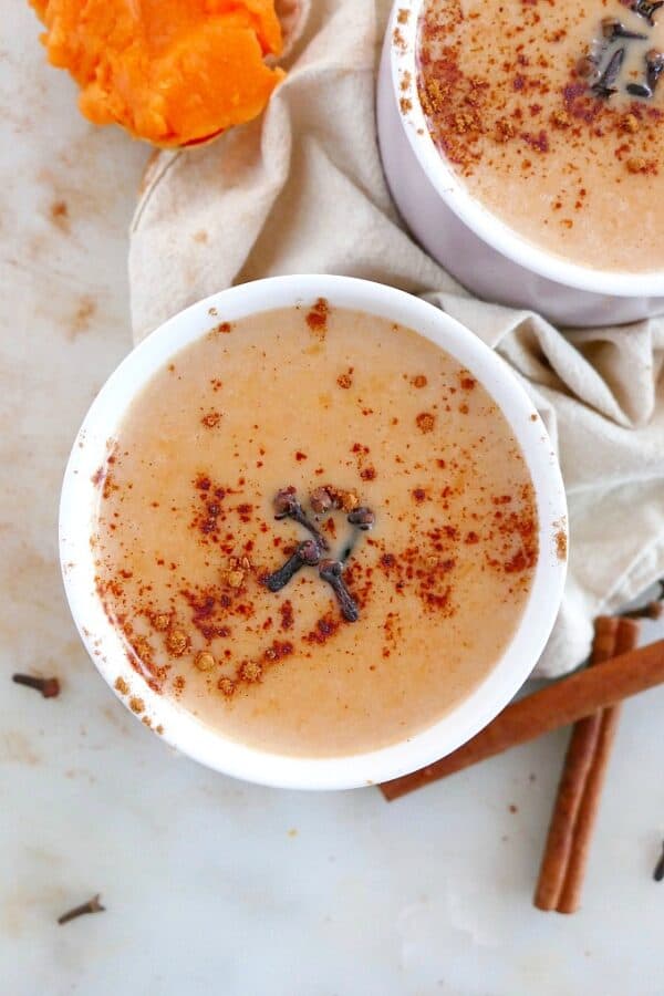 Spiced Sweet Potato Latte - It's a Veg World After All®