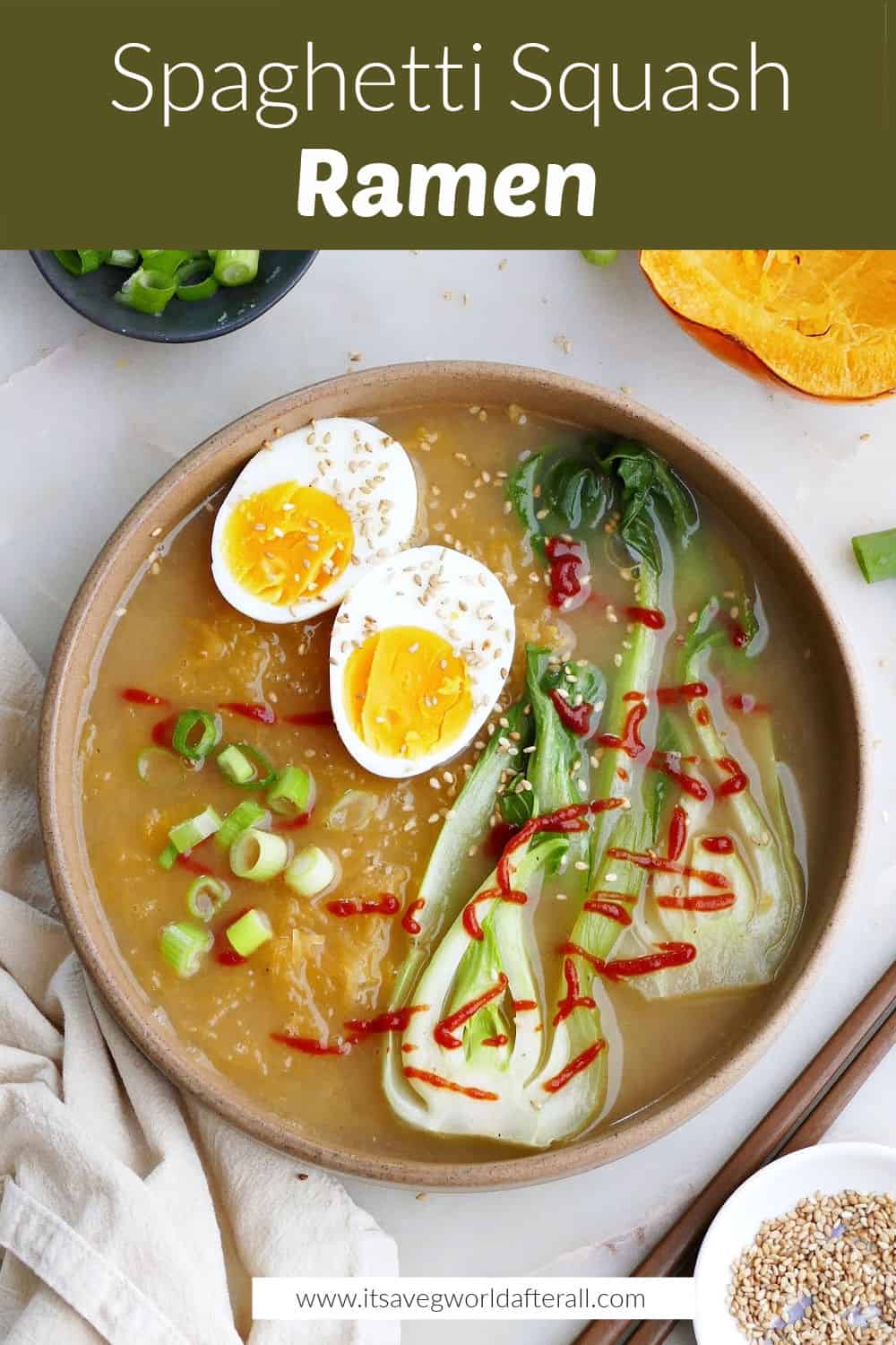 Spaghetti Squash "Ramen" (Healthy Ramen-Inspired Noodles) - It's a Veg ...