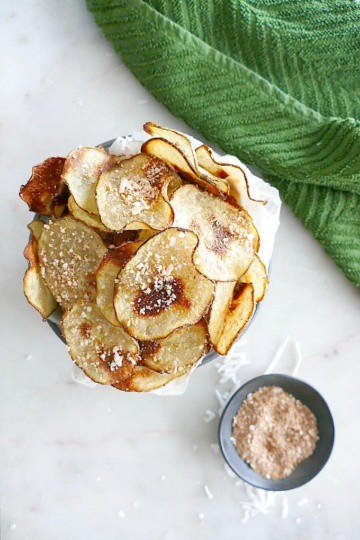 Coconut Cinnamon Irish Potato Chips - It's a Veg World After All®