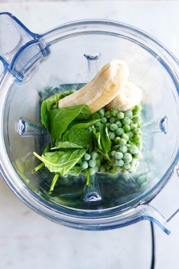 Green Pea Smoothie with Mint - It's a Veg World After All®