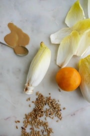 Endive Orange Salad with Tahini Dressing - It's a Veg World After All®