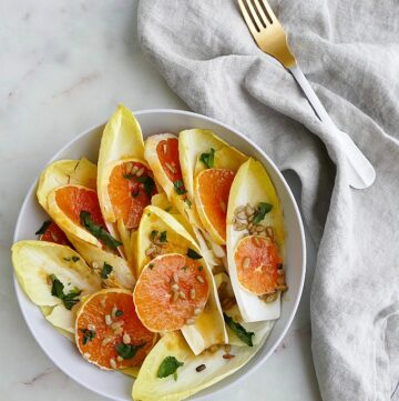 Endive Orange Salad with Tahini Dressing - It's a Veg World After All®