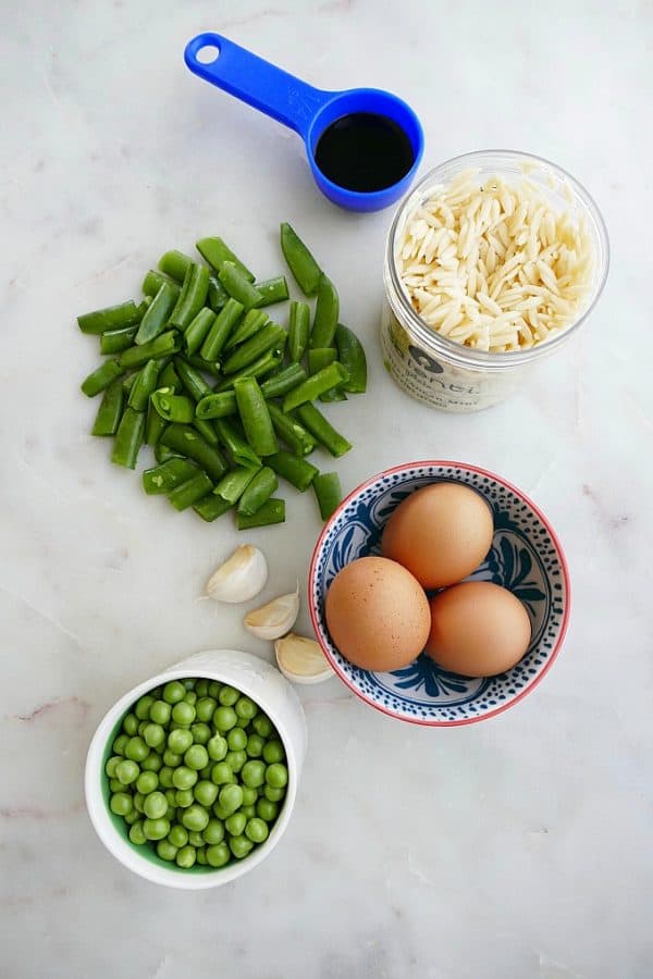 Spring Pea Orzo Fried Rice - It's a Veg World After All®