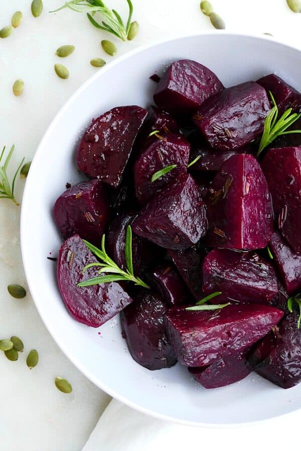 Rosemary Honey Slow Cooker Beets - It's a Veg World After All®