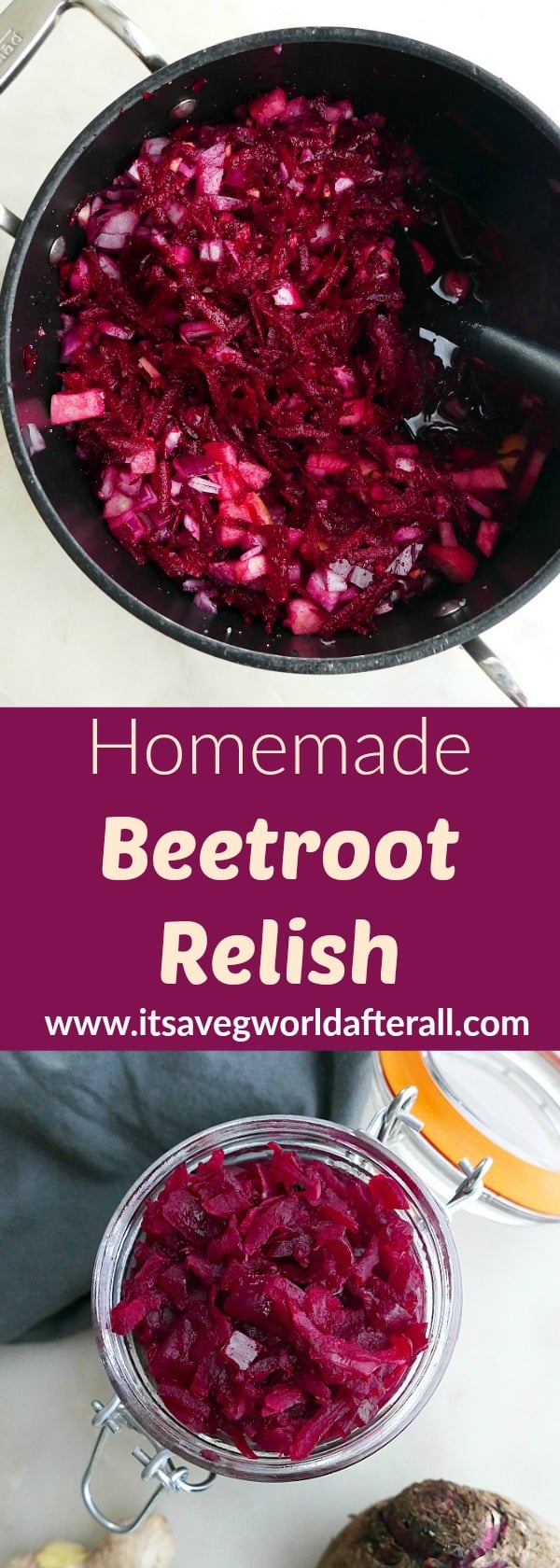 Homemade Beetroot Relish Recipe - It's a Veg World After All®