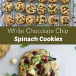 White Chocolate Chip Spinach Cookies - It's a Veg World After All®