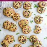 White Chocolate Chip Spinach Cookies - It's a Veg World After All®