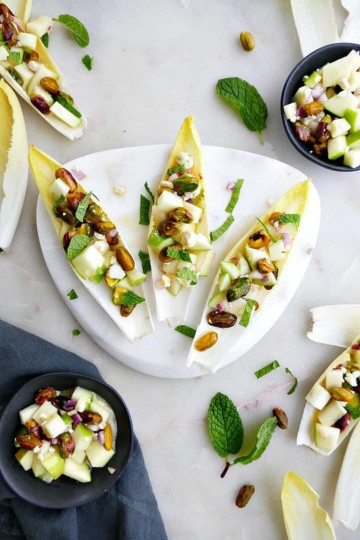 Stuffed Endive Appetizer with Blue Cheese and Apple - It's a Veg World ...