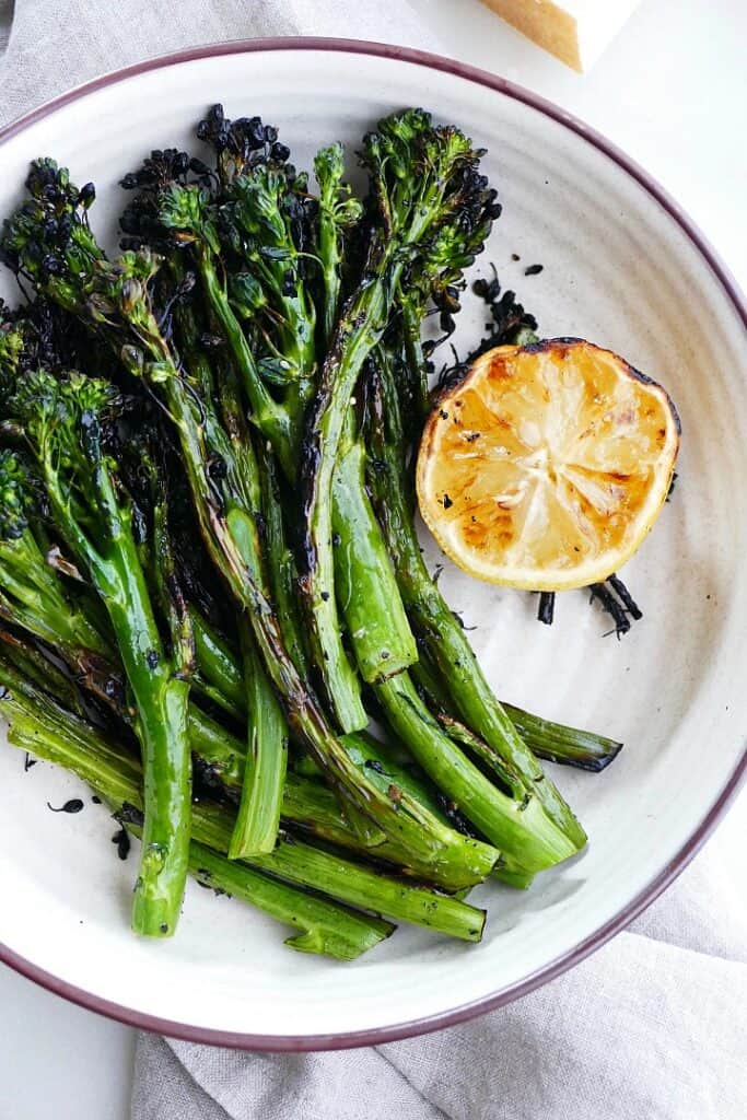 Grilled Broccolini with Lemon and Parmesan - It's a Veg World After All®