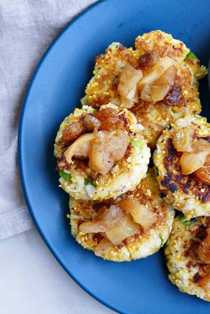 Turnip Hash Browns with Apple Chutney - It's a Veg World After All®