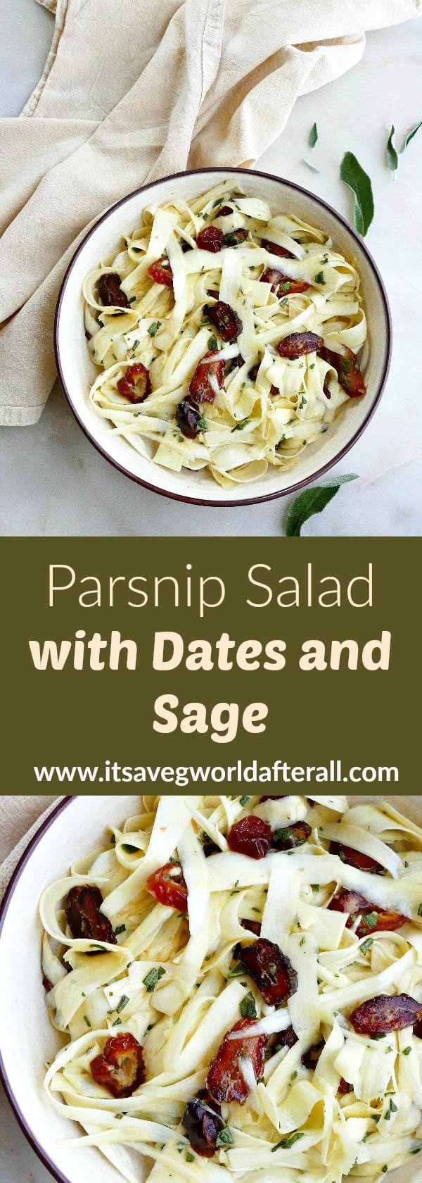 Raw Parsnip Salad with Dates and Sage Vinaigrette - It's a Veg World ...