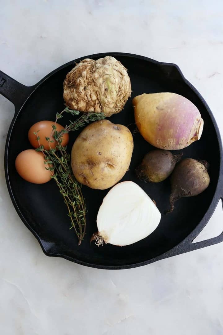 Root Vegetable Hash with Eggs - It's a Veg World After All®