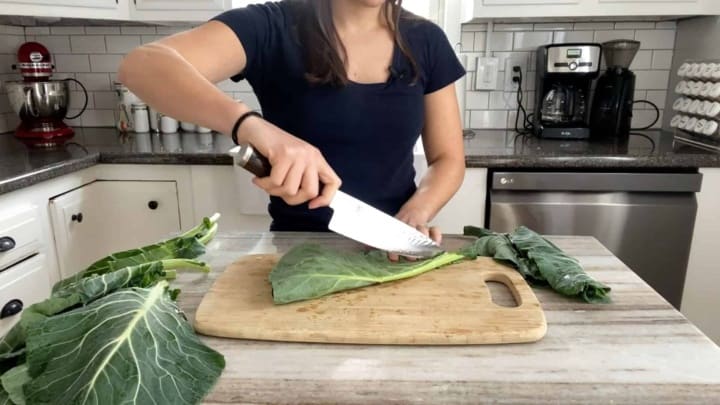 How to Cut Collard Greens - It's a Veg World After All®