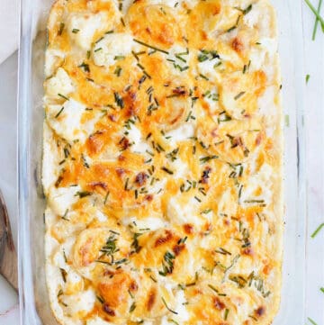 Easy Cheesy Cauliflower and Potato Bake - It's a Veg World After All®