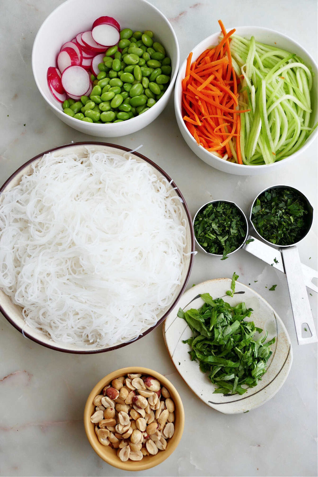 Deconstructed Spring Roll in a Bowl - It's a Veg World After All®