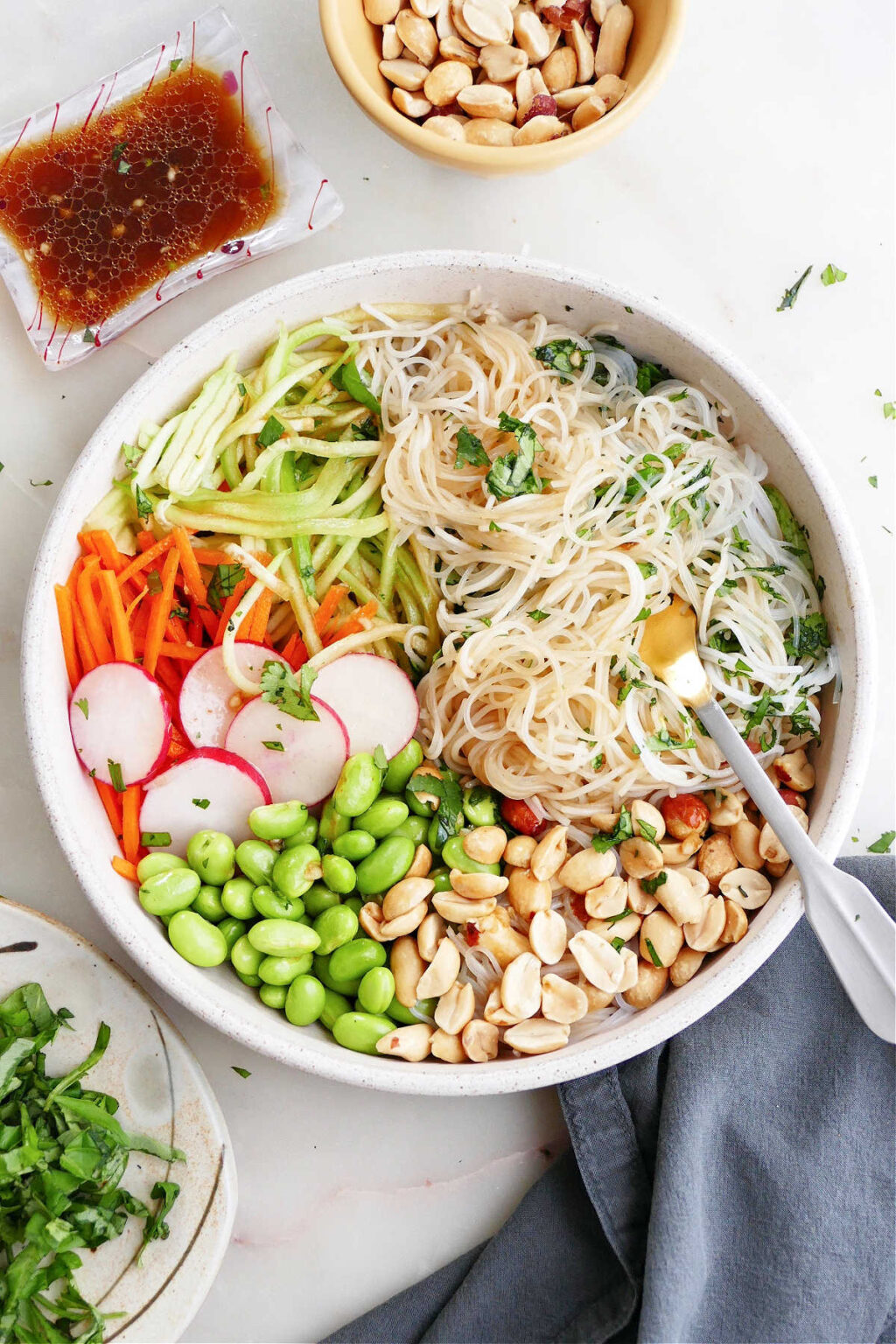 Deconstructed Spring Roll in a Bowl - It's a Veg World After All®