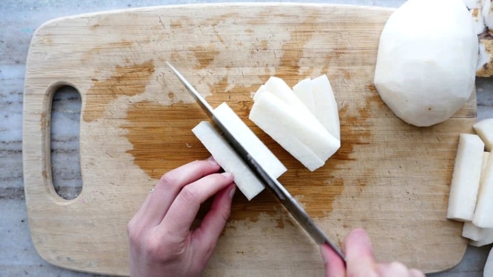How to Cut Jicama (Photos and Video) - It's a Veg World After All®