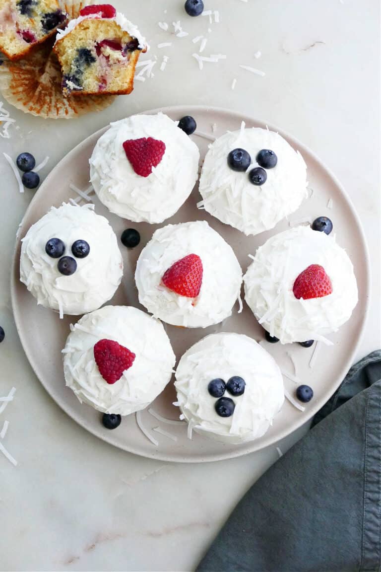 Mixed Berry Cupcakes with Coconut Buttercream - It's a Veg World After All®