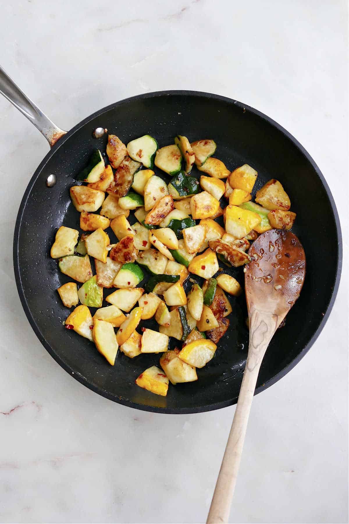 Sautéed Patty Pan Squash - It's a Veg World After All®