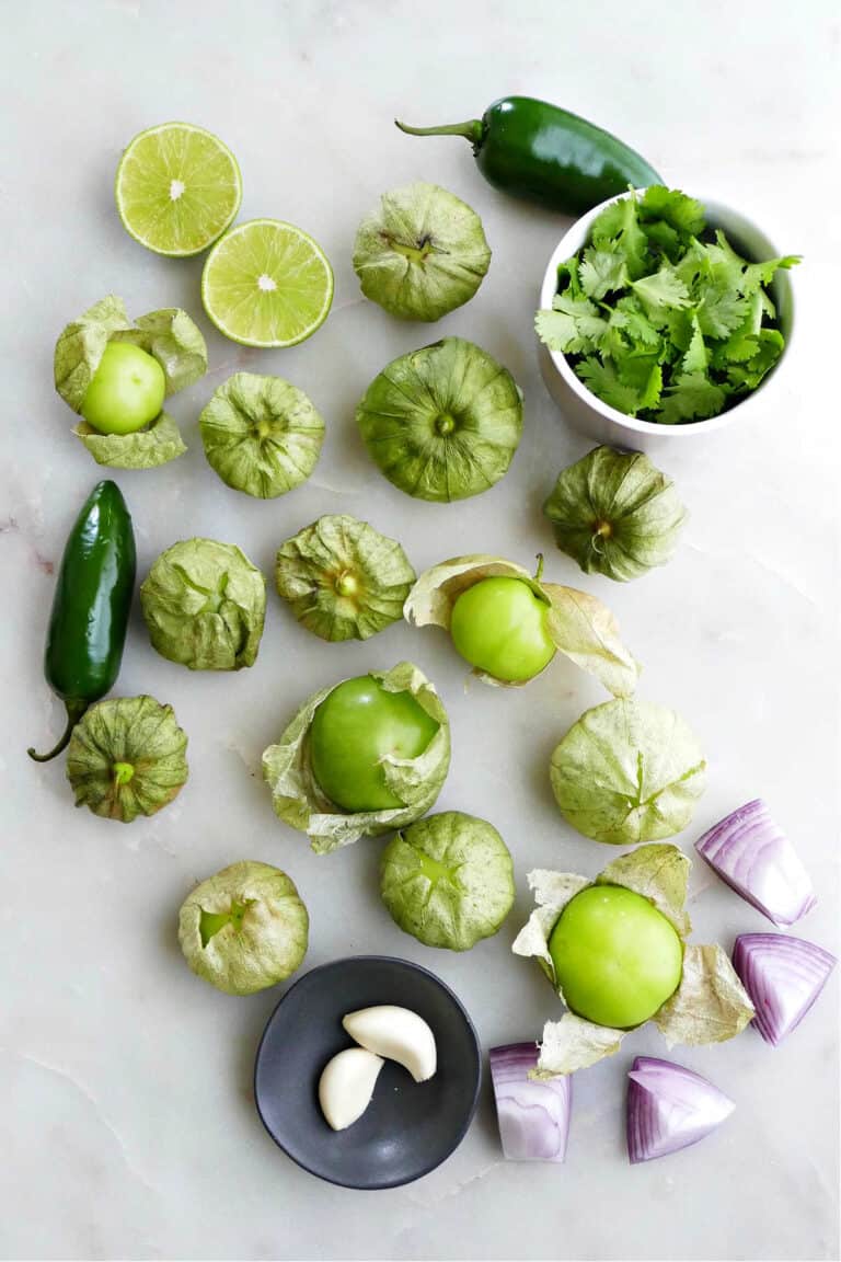 Tomatillo Green Chili Salsa (Salsa Verde) - It's a Veg World After All®