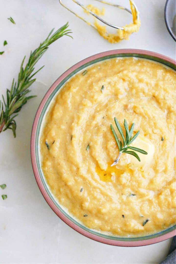 Mashed Acorn Squash with Maple and Rosemary - It's a Veg World After All®