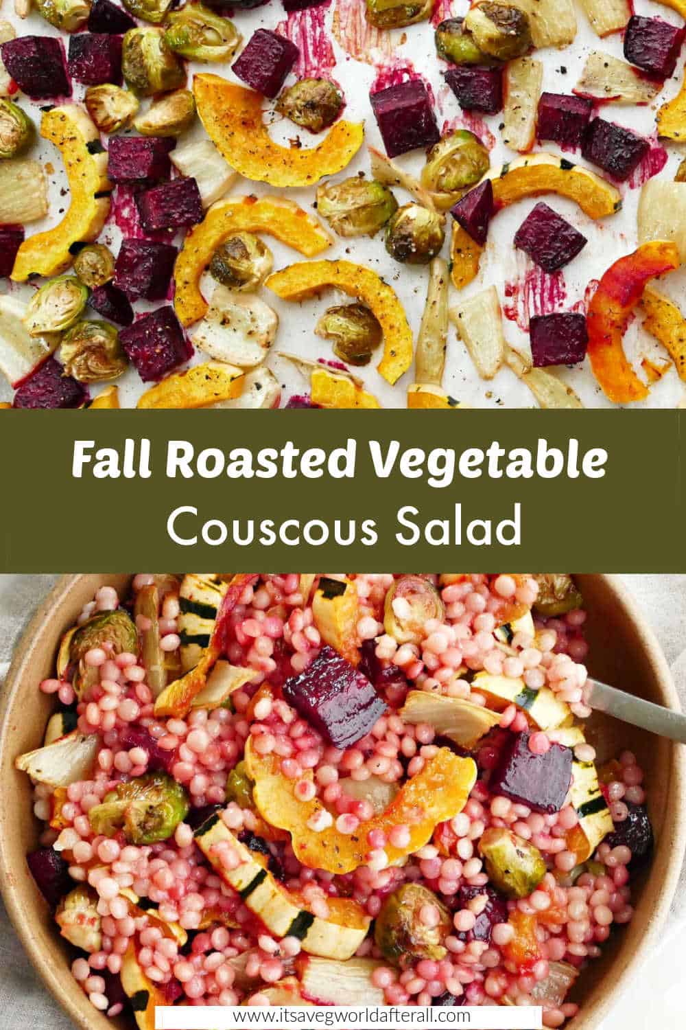 Fall Roasted Vegetable Couscous Salad - It's a Veg World After All®