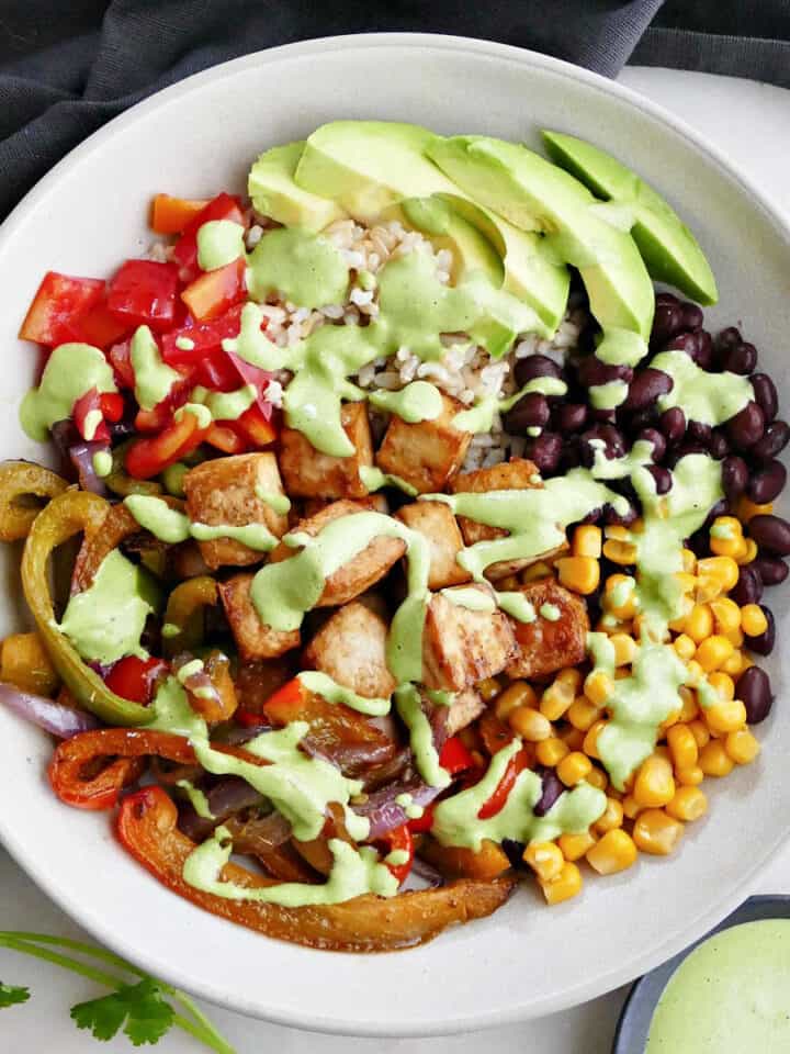 Deconstructed Spring Roll in a Bowl - It's a Veg World After All®