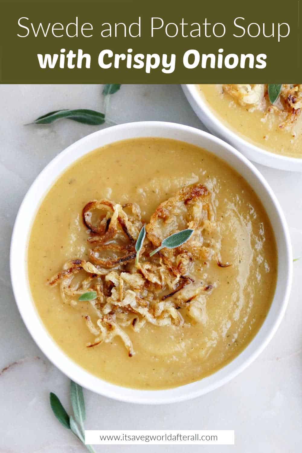 Swede Soup with Crispy Onions - It's a Veg World After All®