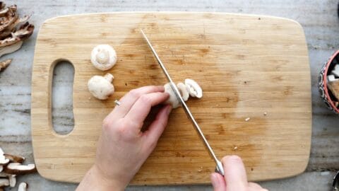 How to Cut Mushrooms - It's a Veg World After All®