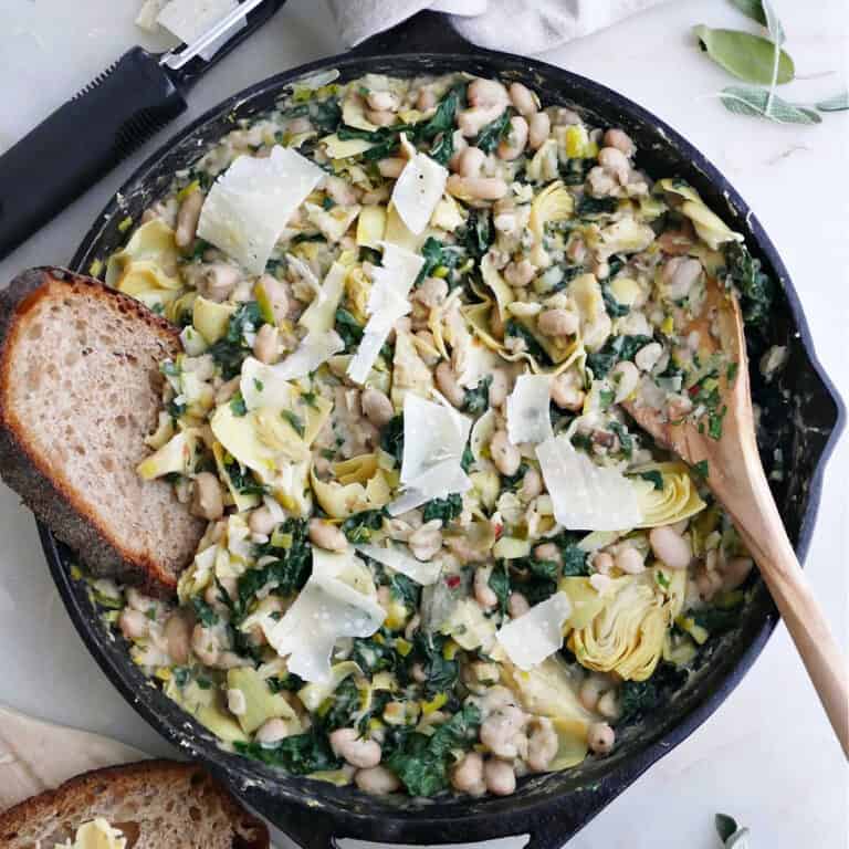 Tuscan White Bean Skillet - It's a Veg World After All®