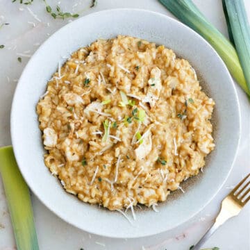 Chicken and Leek Risotto - It's a Veg World After All®
