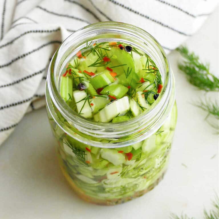 Pickled Celery (Quick and Spicy) - It's a Veg World After All®