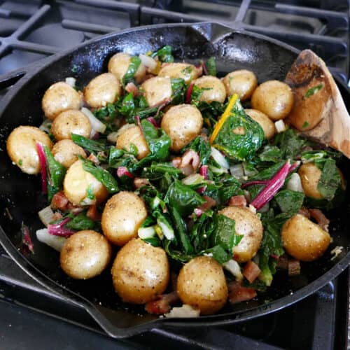 Easy Swiss Chard Potatoes - It's a Veg World After All®