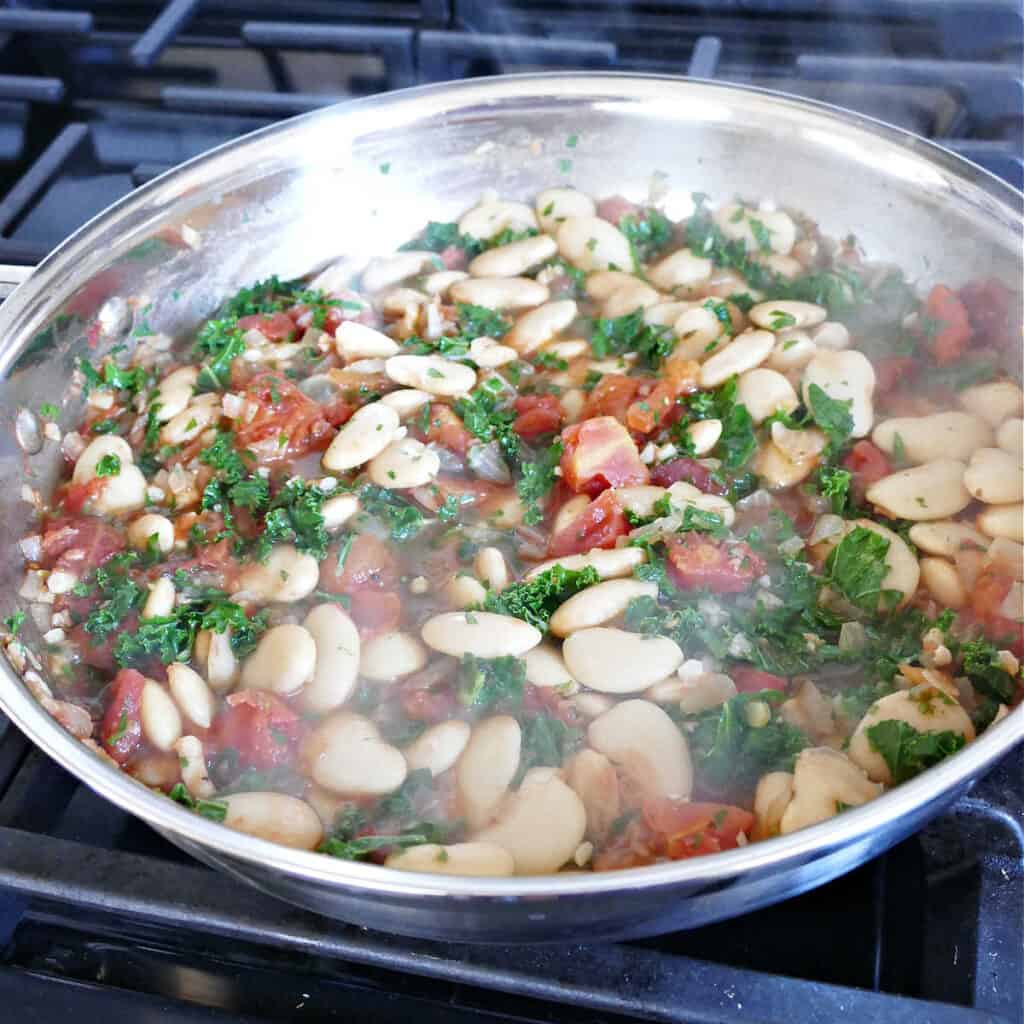 Gigante Beans with Tomato and Feta - It's a Veg World After All®