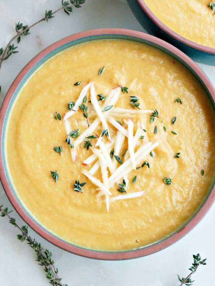 Split Pea and Carrot Soup (Vegan) - It's a Veg World After All®