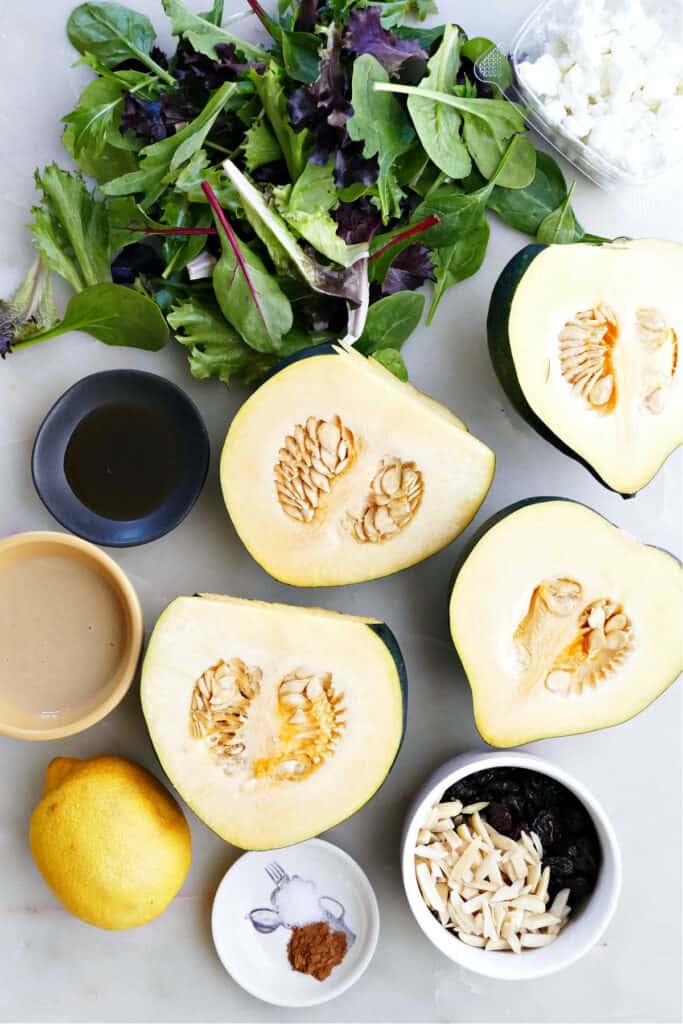 Acorn Squash Salad with Tahini Dressing - It's a Veg World After All®