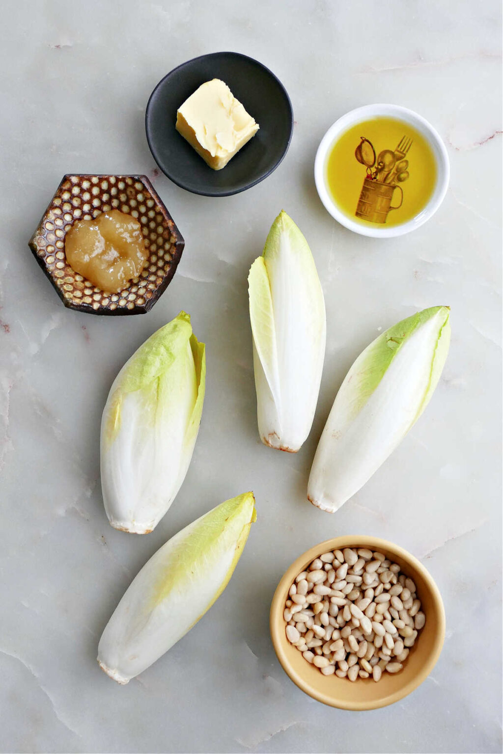 Roasted Endive with Honey and Pine Nuts - It's a Veg World After All®