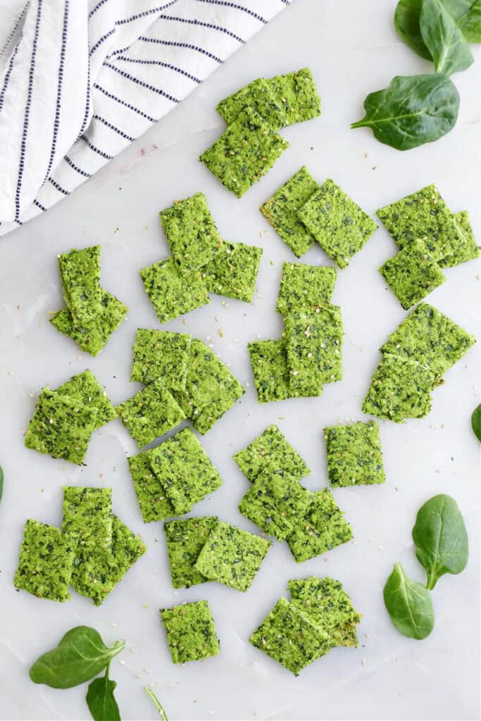 Spinach Veggie Crackers Recipe - It's a Veg World After All®