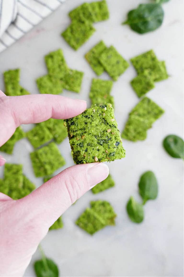 Spinach Veggie Crackers Recipe - It's a Veg World After All®