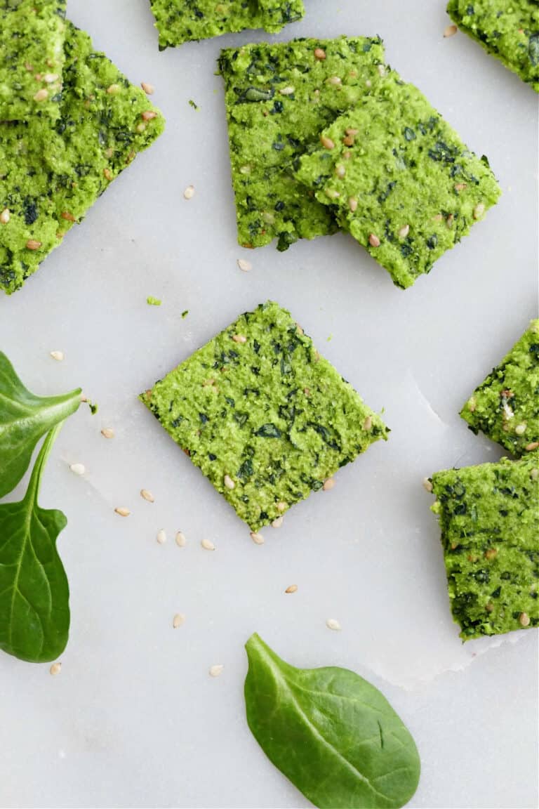 Spinach Veggie Crackers Recipe - It's a Veg World After All®