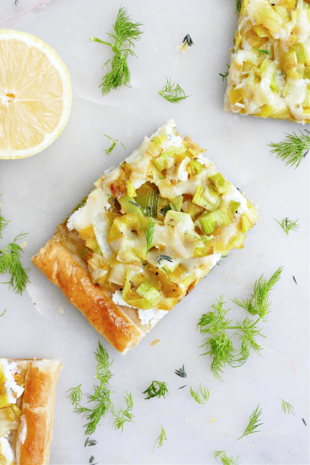 Leek Puff Pastry Tart with Gruyere - It's a Veg World After All®